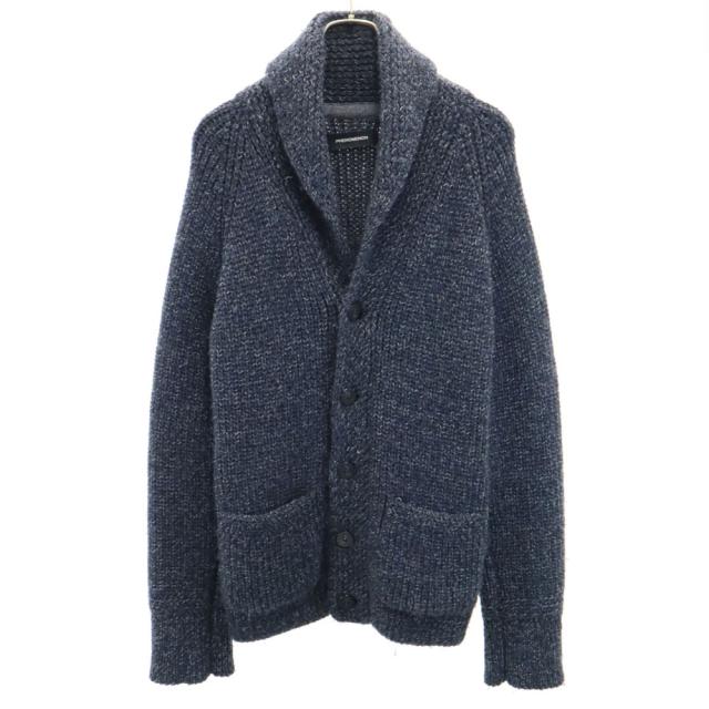 フェノメノン 2012年 日本製 長袖 Vネック ニットカーディガン 38/M チャコールグレー PHENOMENON メンズ