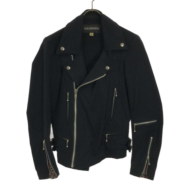 バンビーノ 日本製 ダブルライダースジャケット XS ブラック BAMBINO レディース