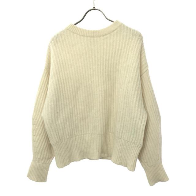 アリュード カシミアブレンド 長袖 ニット M ホワイト系 Allude セーター クルーネック レディース