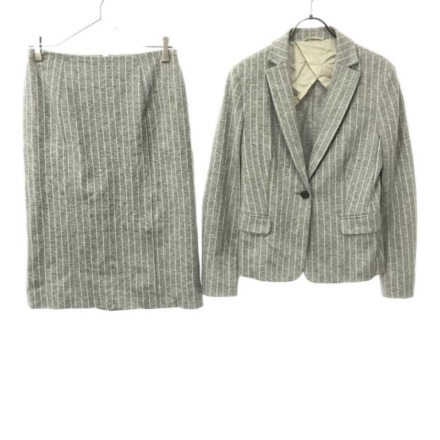 マッキントッシュロンドン 三陽商会 ストライプ スカートスーツ 上下セットアップ 38 MACKINTOSH LONDON バックジップ レディース