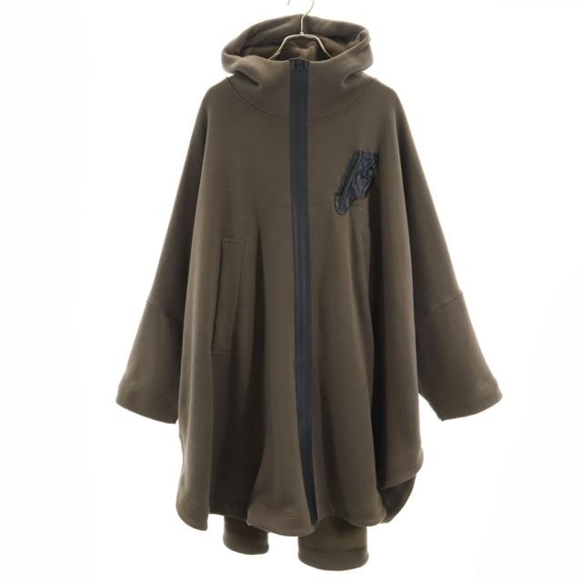 ベータ 長袖 ポンチョ風 コート F ブラウン系 β 裏フリース レディース