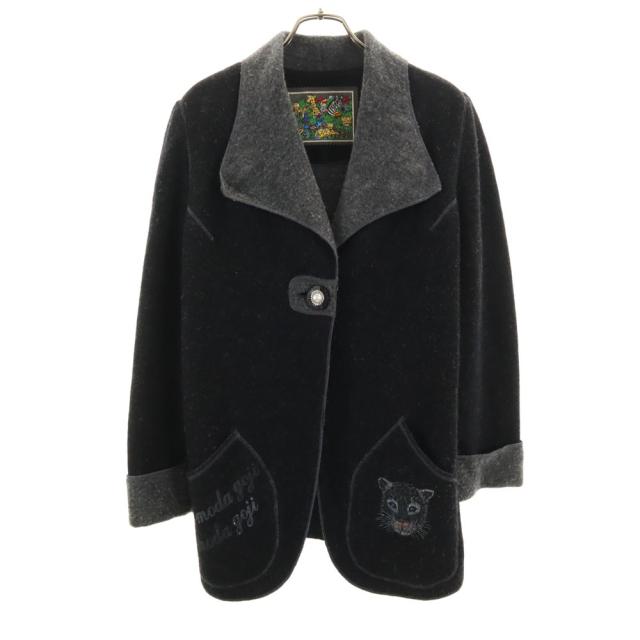 ラモーダゴジ 伊太利屋 長袖 ニットカーディガン ブラック系 La Moda GOJI レディース