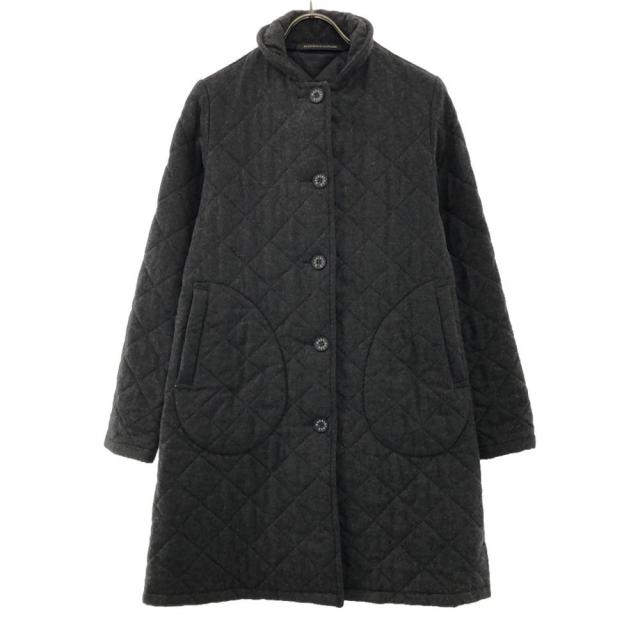 マッキントッシュスコットランド ウール 100% キルティングコート 34 ダークグレー MACKINTOSH SCOTLAND レディース