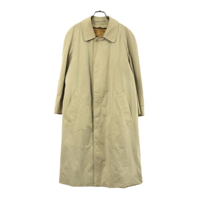 アクアスキュータム 80s 90s 英国製 オールド ステンカラーコート ベージュ Aquascutum 比翼ボタン メンズ