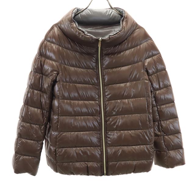 ヘルノ リバーシブル ダウンジャケット 40 ブラウン Herno レディース