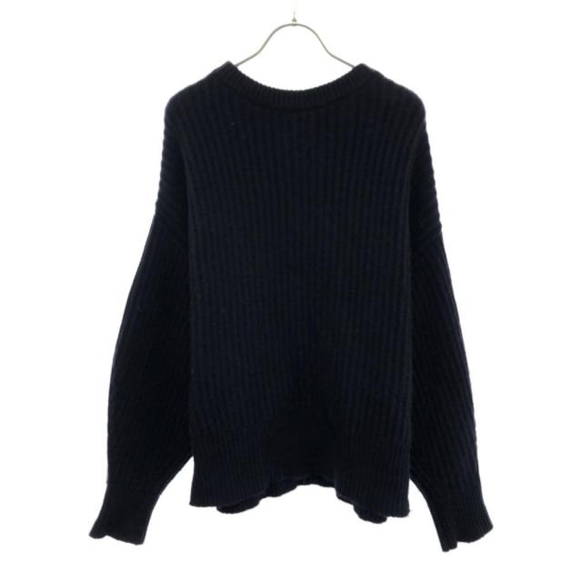 アリュード ウールブレンド 長袖 ニット M ネイビー Allude セーター メンズ
