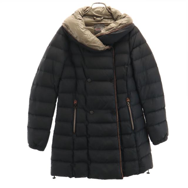 デュベティカ ブルガリア製 ダブルブレスト ダウンコート 42 チャコールブラック DUVETICA レディース