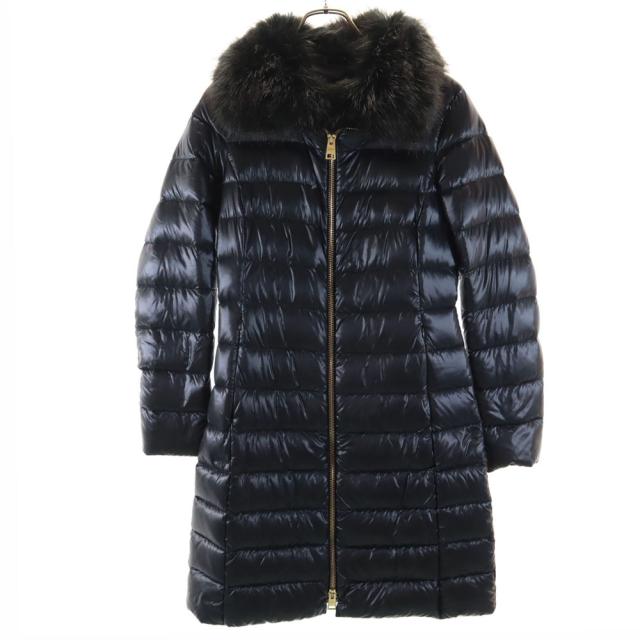 ヘルノ ダウンコート 40 チャコールネイビー系 Herno レディース