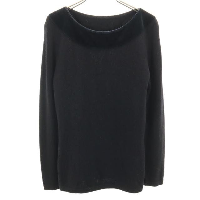 サルバトーレフェラガモ 90s イタリア製 カシミヤブレンド オールド 長袖 セーター S ブラック SalvatoreFerragamo ニット メンズ