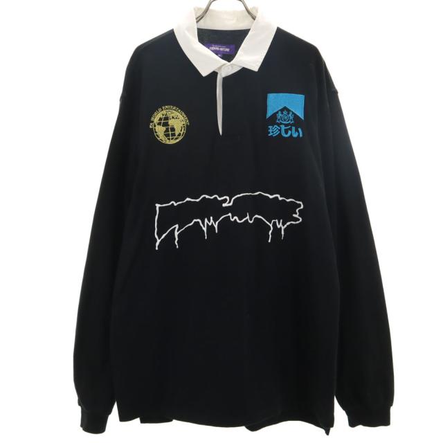 ファッキング オーサム 長袖 ポロシャツ XL ブラック FUCKING AWESOME ラガー メンズ