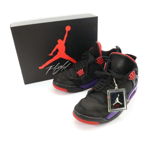 ナイキ エアジョーダン 4 レトロ スニーカー 28 ブラック NIKE AIR JORDAN AQ3816-065 4 RETRO NRG 箱付き メンズ