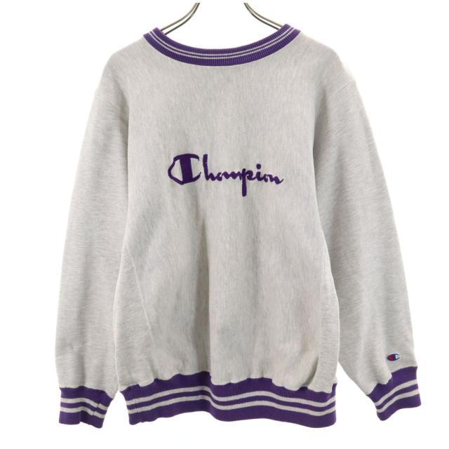 チャンピオン 90s オールド USA製 刺繍タグ 長袖 リバースウィーブ スウェット M Champion REVERSE WEAVE裏起毛 トレーナー メンズ