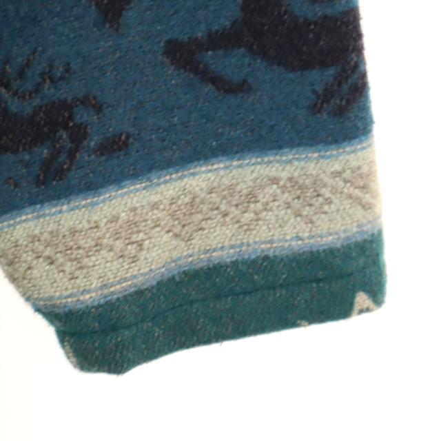 エルエルビーン 80s ヴィンテージ ネイティブ柄 ハーフジップ ウールジャケット グリーン 他 L.L.Bean ブランケットジャケット メンズ