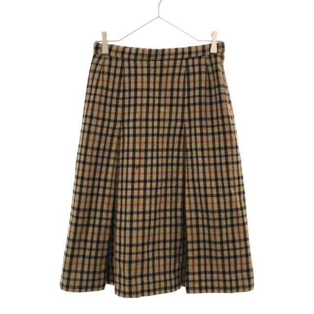 ダックス ウールブレンド チェック柄 ミディ丈 プリーツスカート 66-92 ブラウン系 DAKS 裏地付き サイドジップ レディースの通販はau PAY マーケット - 古着屋BIG2nd ...