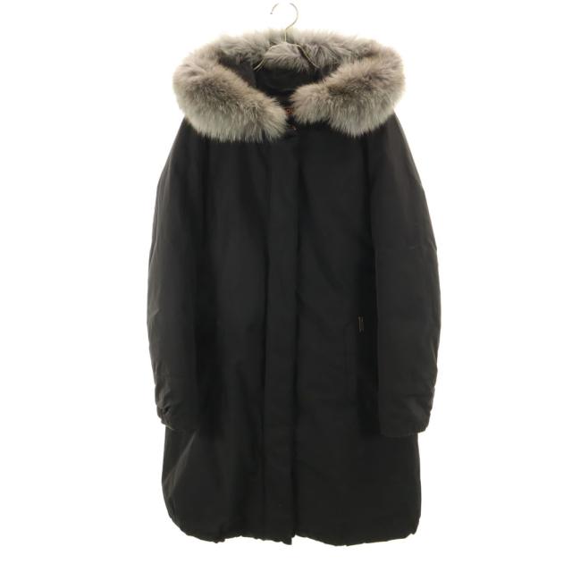 ウールリッチ ダウンコート S ブラック WOOLRICH フォックスファー付き レディース