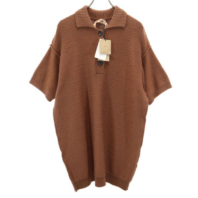 ヌメロ ヴェントゥーノ 半袖 ニット ワンピース 38 ブラウン N°21 レディース