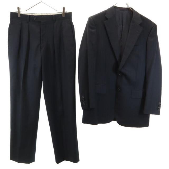 BURBERRY LONDON バーバリーロンドン 三陽商会 日本製 ストライプ柄 スーツ 上下セットアップ A5 チャコールグレー メンズ