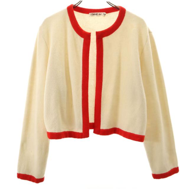 COMME des GARCONS コムデギャルソン 88AW ヴィンテージ 日本製 長袖 パイピング カーディガン ベージュ レディース