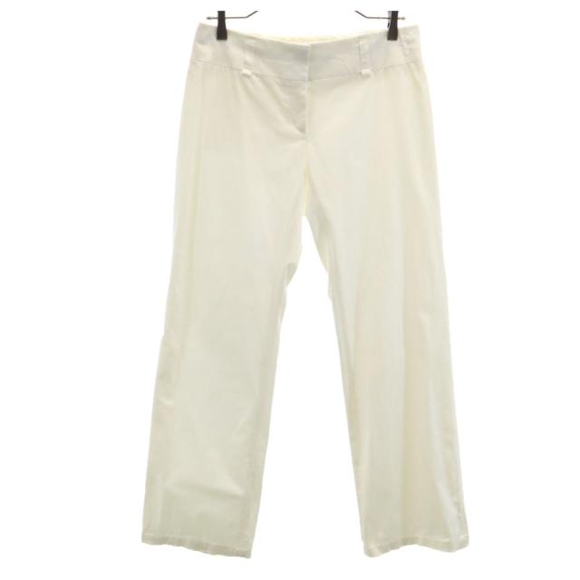 CELINE セリーヌ フランス製 コットンパンツ 40 ホワイト レディース