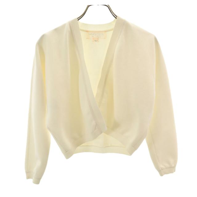 GIAMBATTISTA VALLI ジャンバティスタ バリ イタリア製 長袖 カーディガン 40 ホワイト レディース