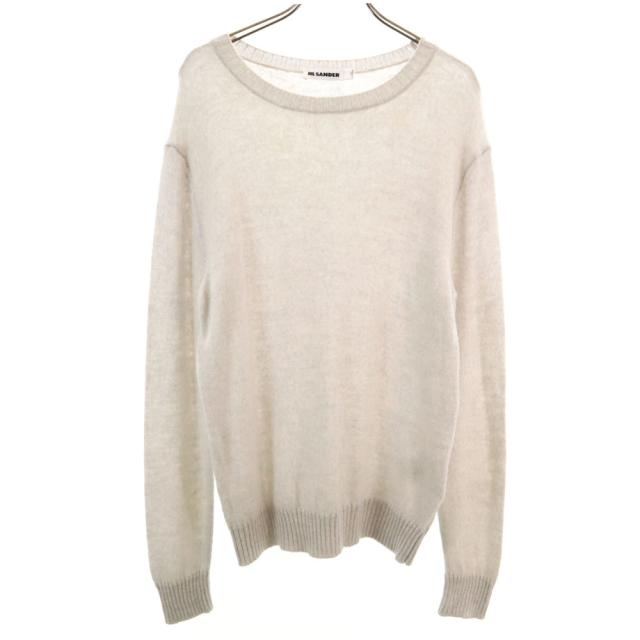 JIL SANDER ジルサンダー イタリア製 ウールブレンド 長袖 セーター 46 グレー メンズ