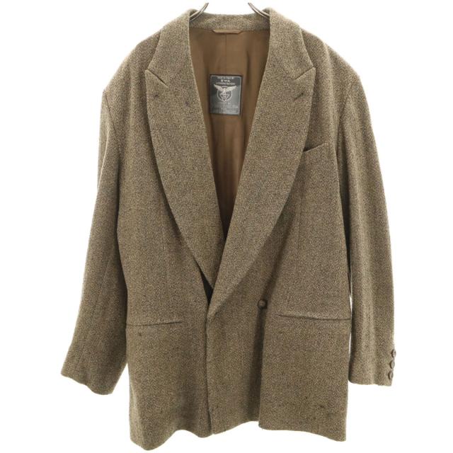 Emporio Armani エンポリオアルマーニ イタリア製 ダブル テーラードジャケット 50 カーキベージュ メンズ