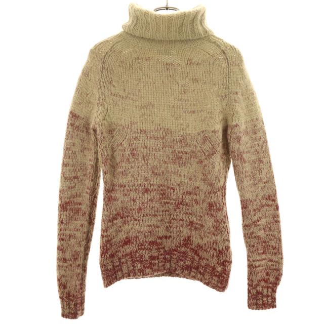 DOLCE&GABBANA ドルチェアンドガッバーナ イタリア製 長袖 タートルネック セーター ベージュ レディース