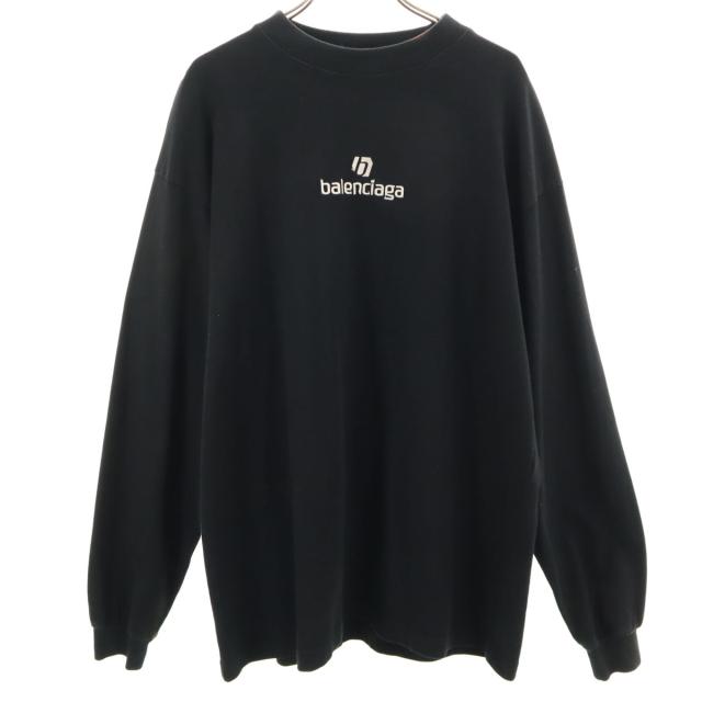 BALENCIAGA バレンシアガ ポルトガル製 長袖 Tシャツ S ブラック メンズ