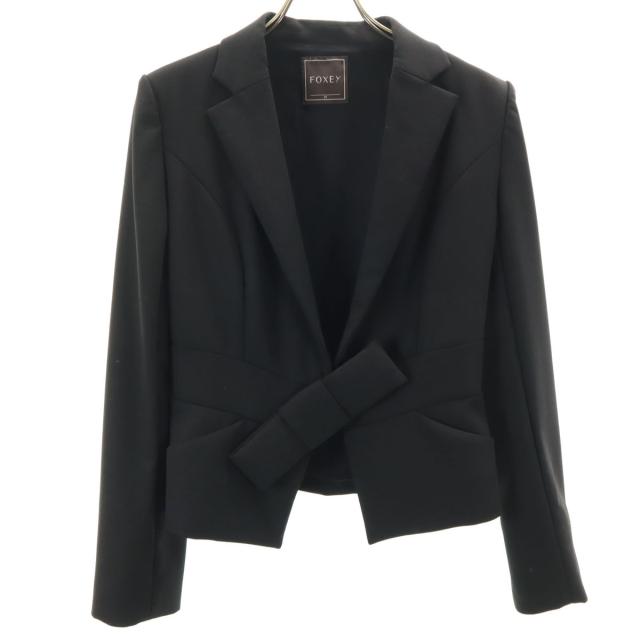 FOXEY フォクシー 日本製 テーラードジャケット 38 ブラック メンズ