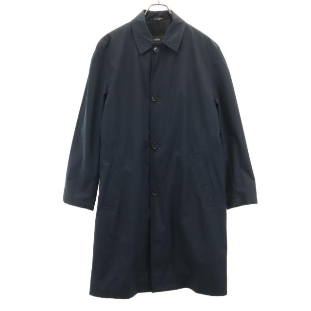 BOSS HUGO BOSS ボスヒューゴボス ポーランド製 ステンカラーコート 46 チャコール ライナー付き メンズ