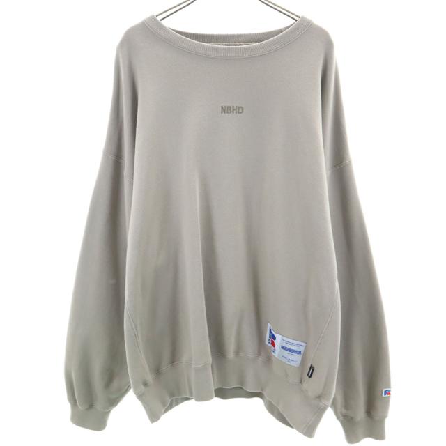 NEIGHBORHOOD ネイバーフッド リバースウィーブ仕様 長袖 トレーナー L ベージュ ×RUSSSELL ATHLETIC メンズ