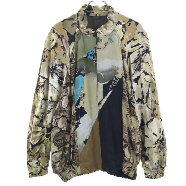 GERRY WEBER 80s 90s オールド 西ドイツ製 総柄 ブルゾン 36 ベージュ メンズ