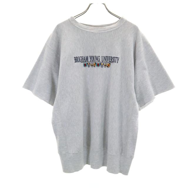 Champion チャンピオン 90s オールド USA製 刺繍タグ 長袖 リバースウィーブ スウェット L グレー 袖切りっぱなし メンズ