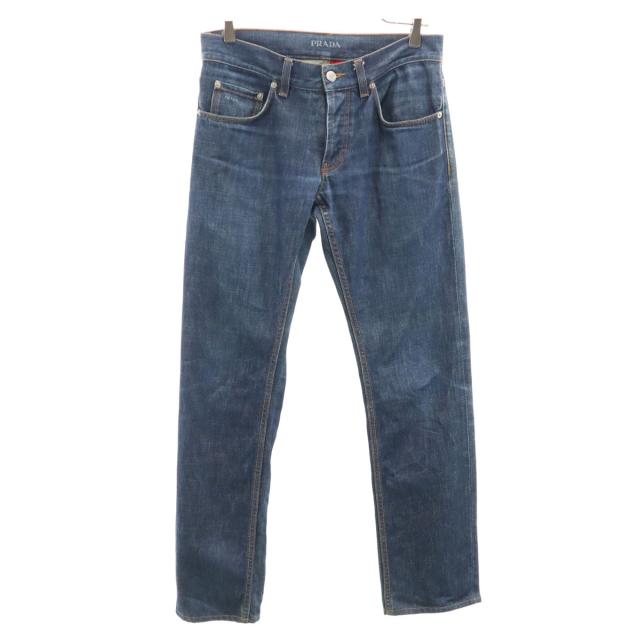 PRADA プラダ ルーマニア製 ボタンフライ デニムパンツ ｗ29 ブルー メンズ