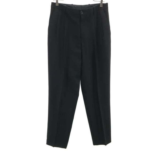 BALENCIAGA バレンシアガ イタリア製 レーヨンブレンド スラックスパンツ 44 ブラック メンズ