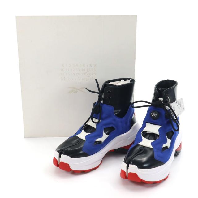 未使用 Maison Margiela メゾンマルジェラ リーボック コラボ 足袋 ポンプフューリー スニーカー 28 ブルー S34WU0024 メンズ