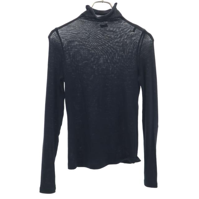 JIL SANDER NAVY ジルサンダーネイビー イタリア製 長袖 ハイネック ニット S ブラック レディース