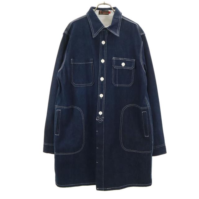 Lapine ラピーヌ 長袖 デニム シャツワンピース 42 インディゴ レディース