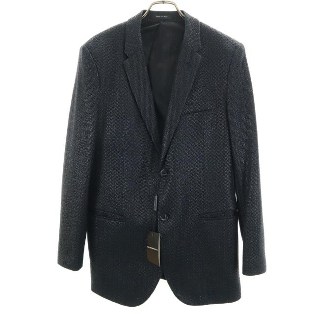 未使用 Emporio Armani エンポリオアルマーニ イタリア製 テーラードジャケット 52 ネイビー メンズ