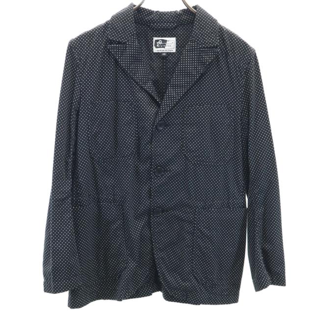 ENGINEERED GARMENTS エンジニアドガーメンツ USA製 ドット柄 テーラードジャケット XS 黒 水玉 メンズ