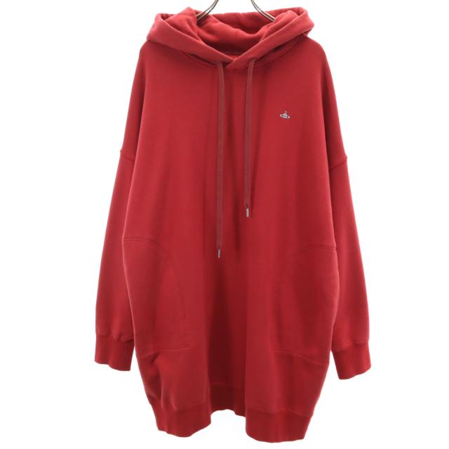 Vivienne Westwood RED LABEL ヴィヴィアンウエストウッドレッドレーベル 日本製 オーブ 長袖 ロング パーカー o レッド レディース