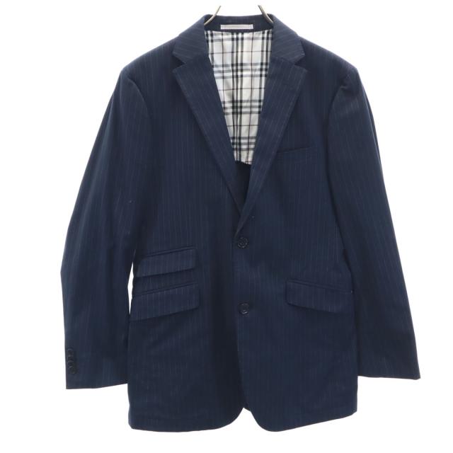 BURBERRY BLACK LABEL バーバリーブラックレーベル ストライプ柄 テーラードジャケット M ネイビー 衣装カバー付き メンズ