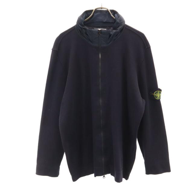 STONE  ストーンアイランド 18SS イタリア製 長袖 フルジップ ニット 3XL ブラック ビッグサイズ メンズ