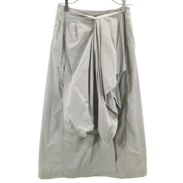 ISSEY MIYAKE イッセイミヤケ 80s 日本製 筆タグ ヴィンテージ ロング丈 変形 ラップスカート M グレー レディース