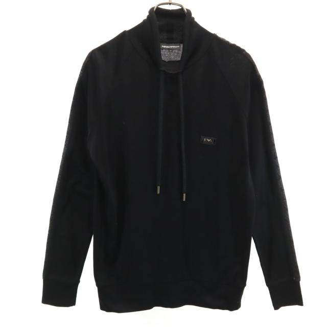 Emporio Armani エンポリオアルマーニ 長袖 モックネック カットソー S ブラック メンズ