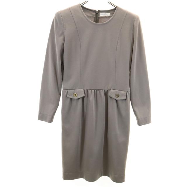 GIVENCHY Lite ジバンシィ ライト 90s オールド 長袖 ワンピース 9 グレー レディース