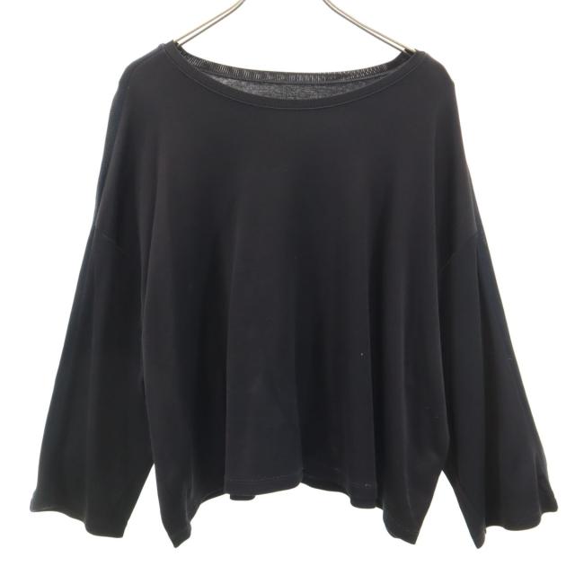 MM6 エムエムシックス 18SS イタリア製 長袖 サイドライン カットソー S ブラック レディース