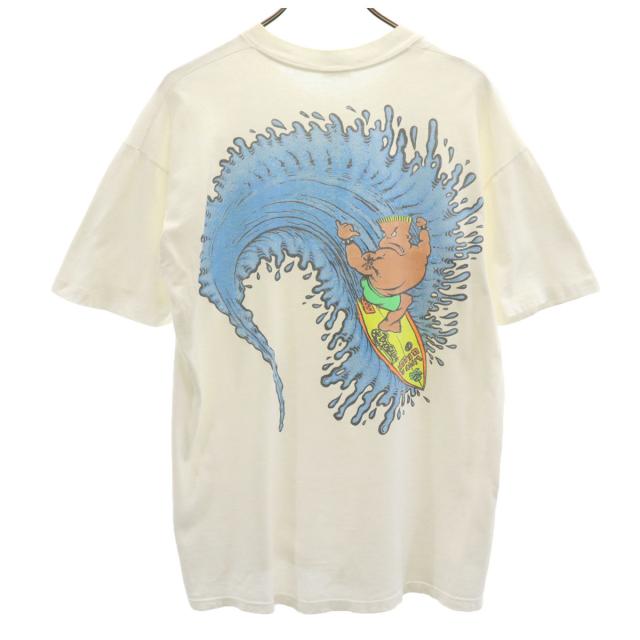 STEDMAN ステッドマン 90s オールド USA製 LIFE’S A BEACH バックプリント 半袖 サーフプリント Tシャツ L シングルステッチ メンズ