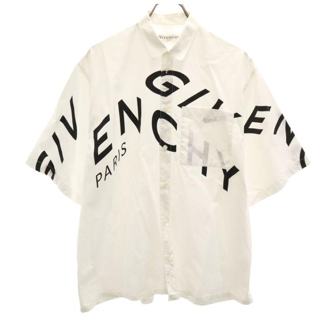 GIVENCHY ジバンシィ ポルトガル製 半袖 コットンシャツ 38 ホワイト メンズ