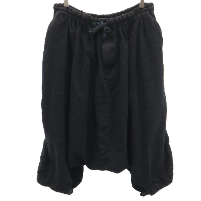 Ground Y グランドワイ 日本製 サルエルパンツ 3 ブラック ヨウジヤマモト メンズ